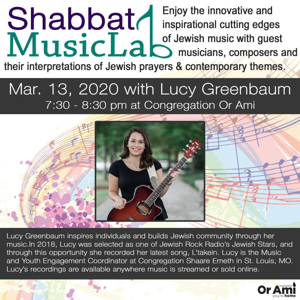 Shabbat MusicLab - March 13 2020 - Congregation Or Ami